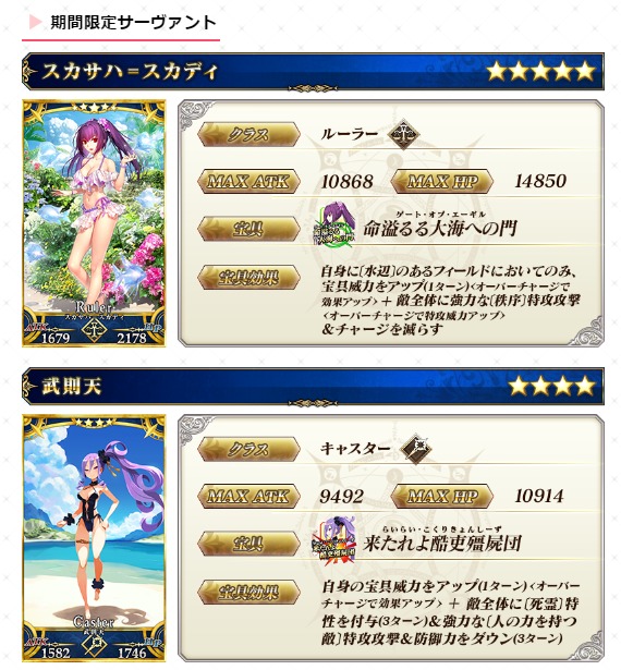 Fgo日版 北極夏日世界活動卡池介紹 泳裝斯卡蒂 Fate Grand Order Japanese Qooapp User Notes