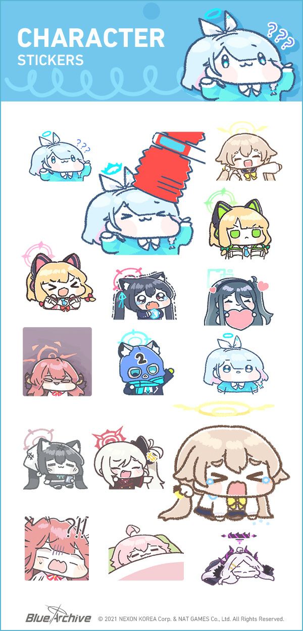 BLUE ARCHIVE STICKERS - Blue Archive | Global - QooApp User Notes