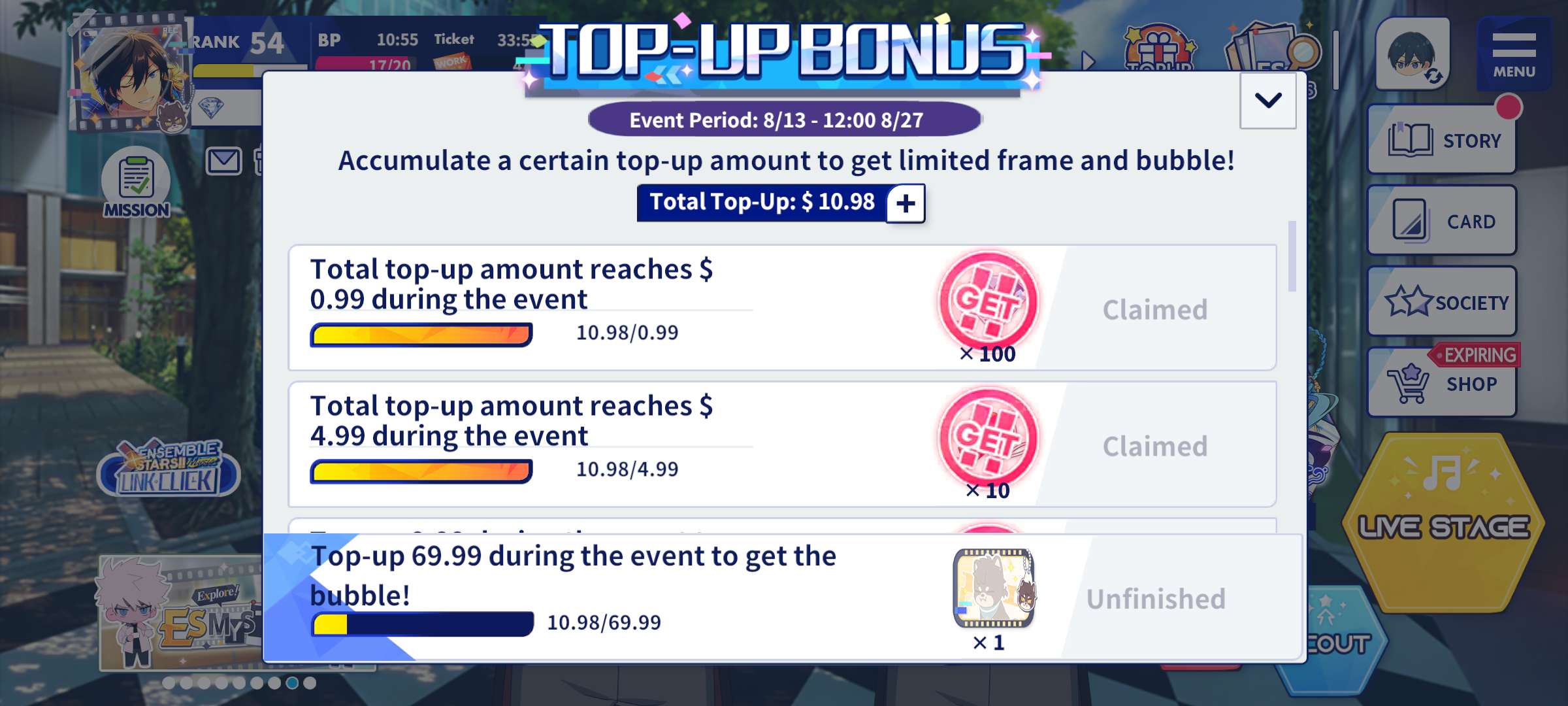 Link Click Collab. Edit bubble - Ensemble Stars!! Music | English ...