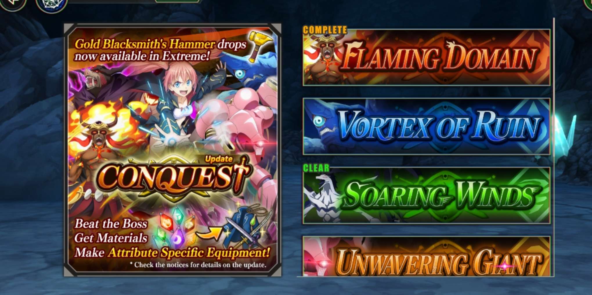 Finally completed one Conquest - That Time I Got Reincarnated as a ...