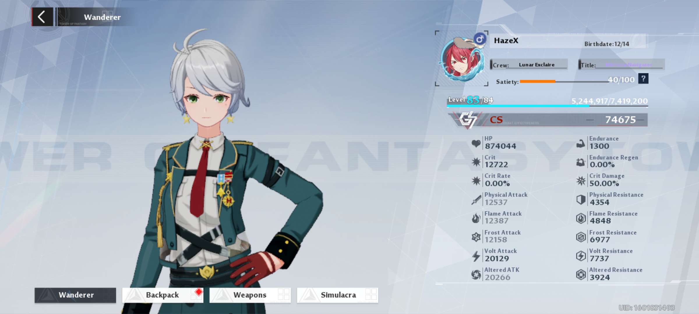 My Current Character - Tower of Fantasy | Global - QooApp User Notes