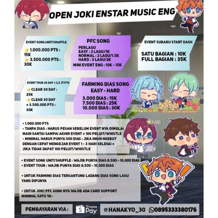 Open Joki Server JP dan ENG⭐⭐ - Ensemble Stars!! Music | Japanese ...